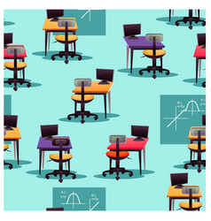 School classroom interior Royalty Free Vector Image