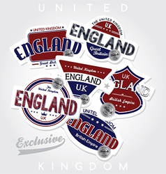 Uk labels Royalty Free Vector Image - VectorStock