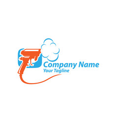 Construction spray foam insulation logo element Vector Image