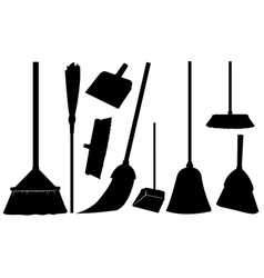 Broom sweep floor Royalty Free Vector Image - VectorStock