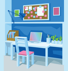 Interior of workroom in cartoon style Royalty Free Vector