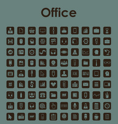 Set of office simple icons Royalty Free Vector Image