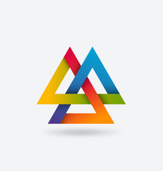 Ancient scandinavian pagan symbol valknut Vector Image