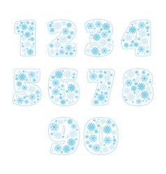 Snowflake winter set Royalty Free Vector Image
