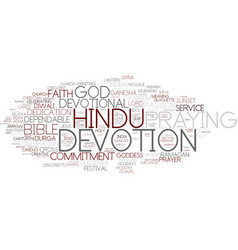 Devotion word cloud concept Royalty Free Vector Image