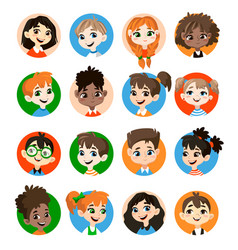 Kids avatar collection Royalty Free Vector Image
