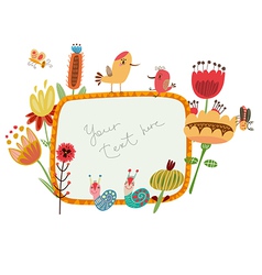 Frame with birds Royalty Free Vector Image - VectorStock