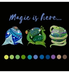 Set of magic items for computer fantasy game Vector Image