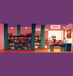 Bookshop bookstore building facade a row books Vector Image