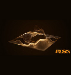 Abstract 3d big data plot visualization Royalty Free Vector