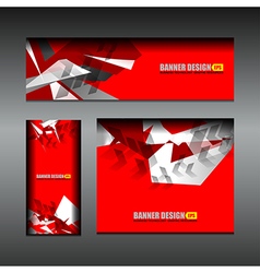 Red banner template modern design Royalty Free Vector Image