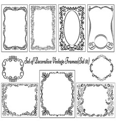 Set of vintage decorative borders Royalty Free Vector Image