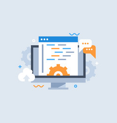 Software development isometric Royalty Free Vector Image