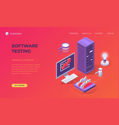 Computer programmimg brochure template layout Vector Image