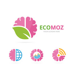 Fresh brain logo template design Royalty Free Vector Image