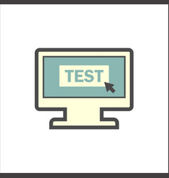 Computer test icon Royalty Free Vector Image - VectorStock