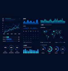 Circle dashboard ui round progress bar Royalty Free Vector