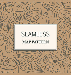 Seamless topographic map texture cartography Vector Image