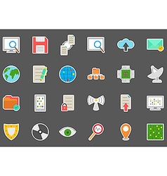 Modern technology stickers Royalty Free Vector Image