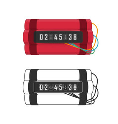 Bomb with timer Royalty Free Vector Image - VectorStock