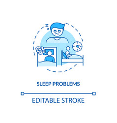 Sleep problems concept icon Royalty Free Vector Image