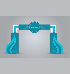 Exhibition stand gate entrance with for mock up Vector Image