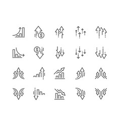 Increase and arrow icon 48x48 pixel perfect Vector Image