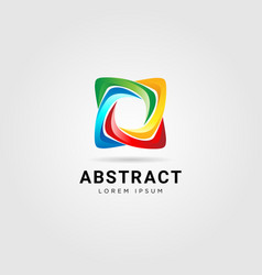 Colorful looping triangle logo sign symbol icon Vector Image