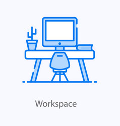 Workspace Royalty Free Vector Image - VectorStock