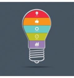 Infographic template geometric light bulbs banner Vector Image