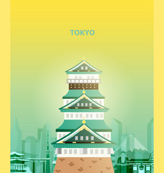 Japan temple Royalty Free Vector Image - VectorStock