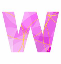W Royalty Free Vector Image - VectorStock