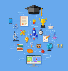 Online Education Infographics Royalty Free Vector Image