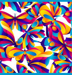 Seamless pattern with butterflies Royalty Free Vector Image