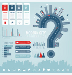 City infrastructure infographics Royalty Free Vector Image
