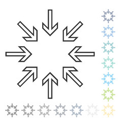 Compress arrows icon Royalty Free Vector Image