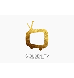 TV logo Creative tv logo design Media design Vector Image