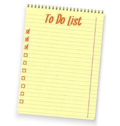 Realistic to do list spiral notebook white notepad