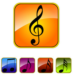 Music note icon hand drawn Royalty Free Vector Image