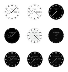 Empty watchface clean black Royalty Free Vector Image