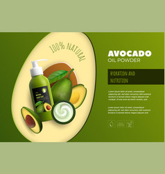 Design avocado cosmetics product advertising Vector Image