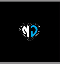 M j letter logo creative design on black color Vector Image