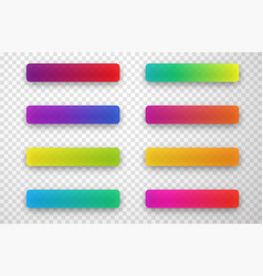 Colorful rectangular icon templates isolated on Vector Image