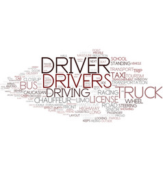 Women truck drivers text word cloud concept Vector Image