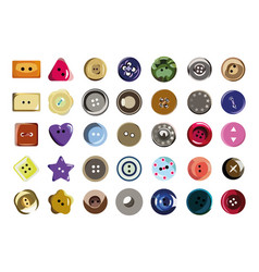 Set cute bright colorful buttons Royalty Free Vector Image