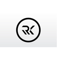 Initial rk letter logo with creative modern Vector Image