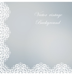 Abstract square lace frame with paper swirls Vector Image