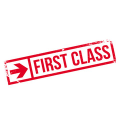 First class rubber stamp Royalty Free Vector Image