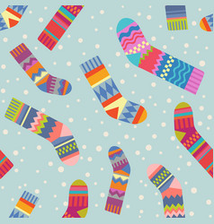 Seamless christmas stocking pattern Royalty Free Vector