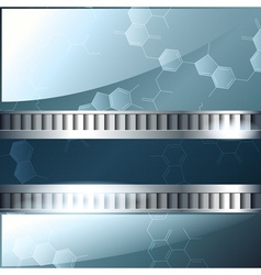 Red science background with molecules Royalty Free Vector